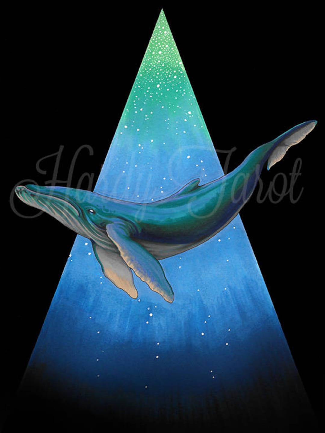 Whale Print Forces Flora Fauna, Oracle, Original Art Print, Whale ...