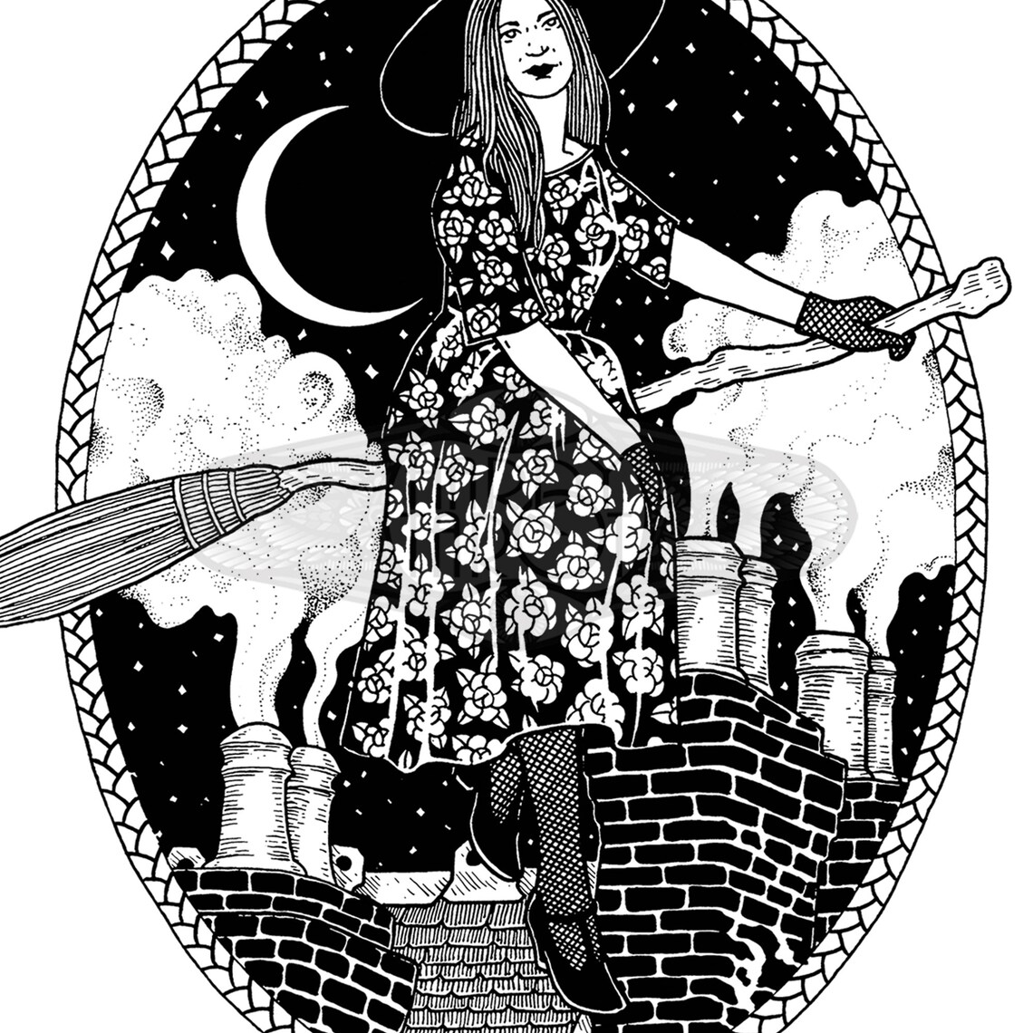 Cute Witch Prints 4 Designs Available Witchy Art Coven - Etsy