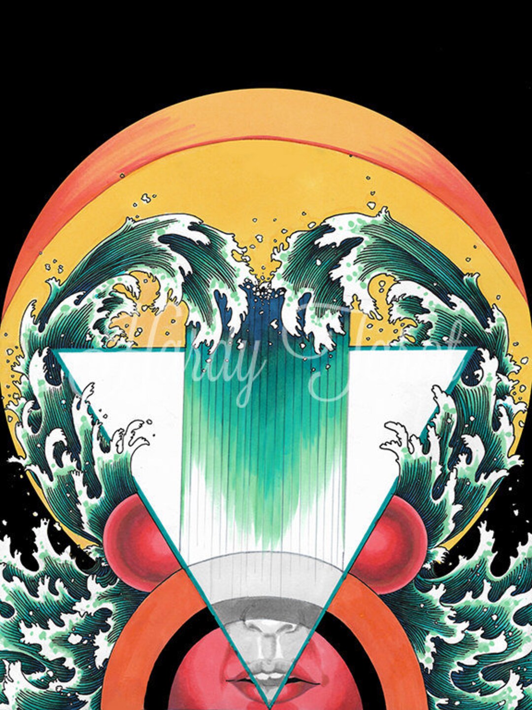 Water Art Print - Forces Flora + Fauna, Oracle, Original Art Print ...