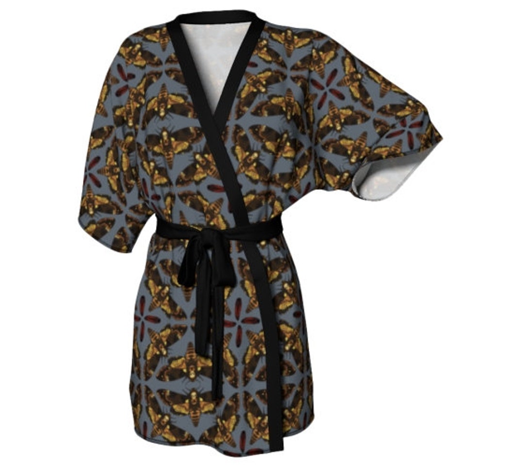 Death's Head Hawk Moth Kimono Robe Kimono, Dressing Gown, Moths, Spooky ...
