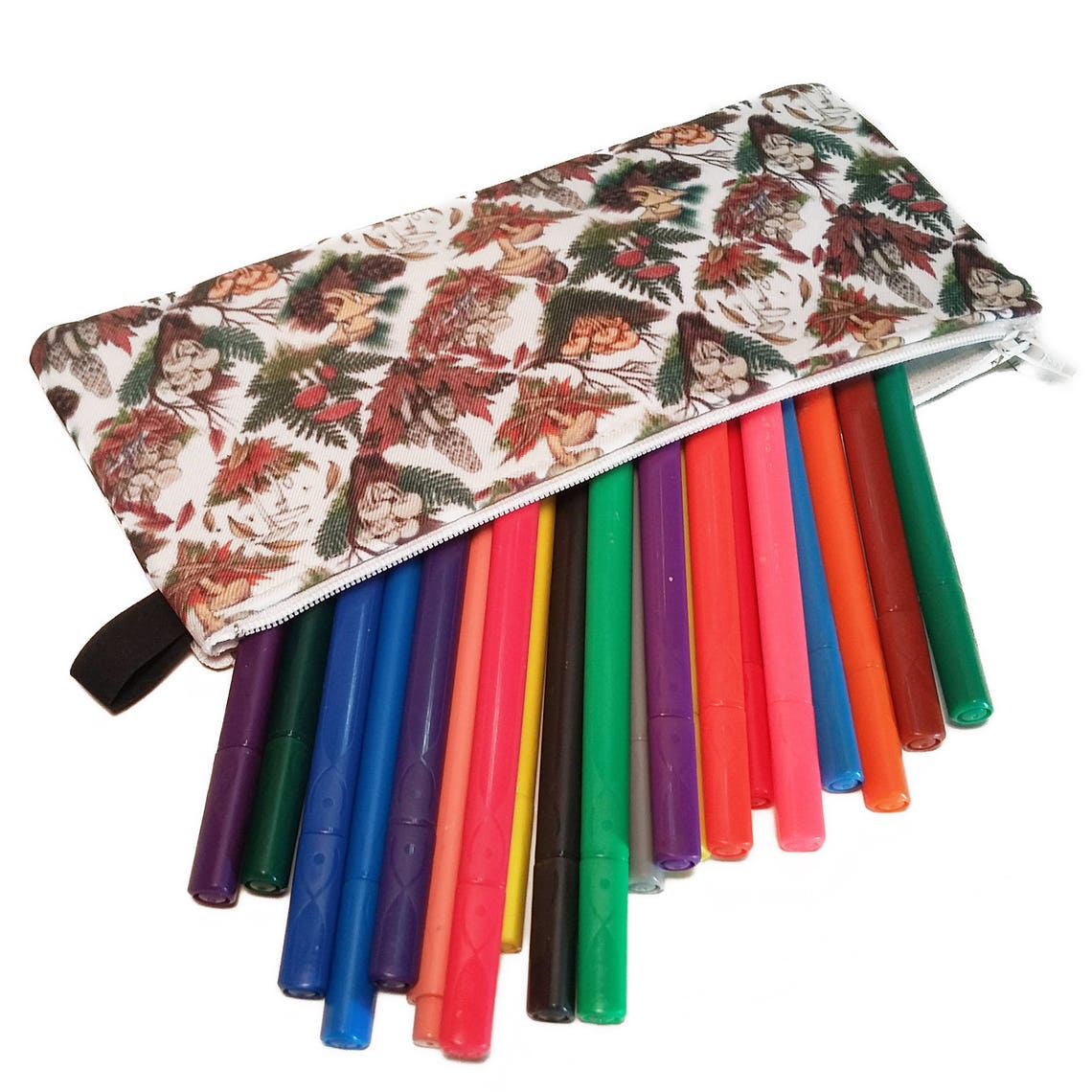 Wild Mushroom Pencil Case - Zip-up Pencil Case, Mushrooms, Makeup Bag ...
