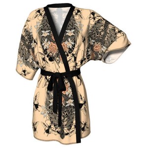 Snake Scarab Kimono Robe Kimono, Bridal Robe, Dressing Gown, Bathrobe ...