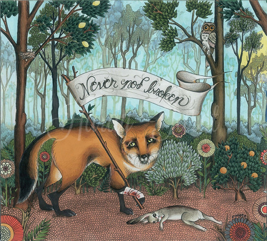 Fox Art Print - Written by Rabbits, Art Prints, Rabbit, Words of Wisdom ...