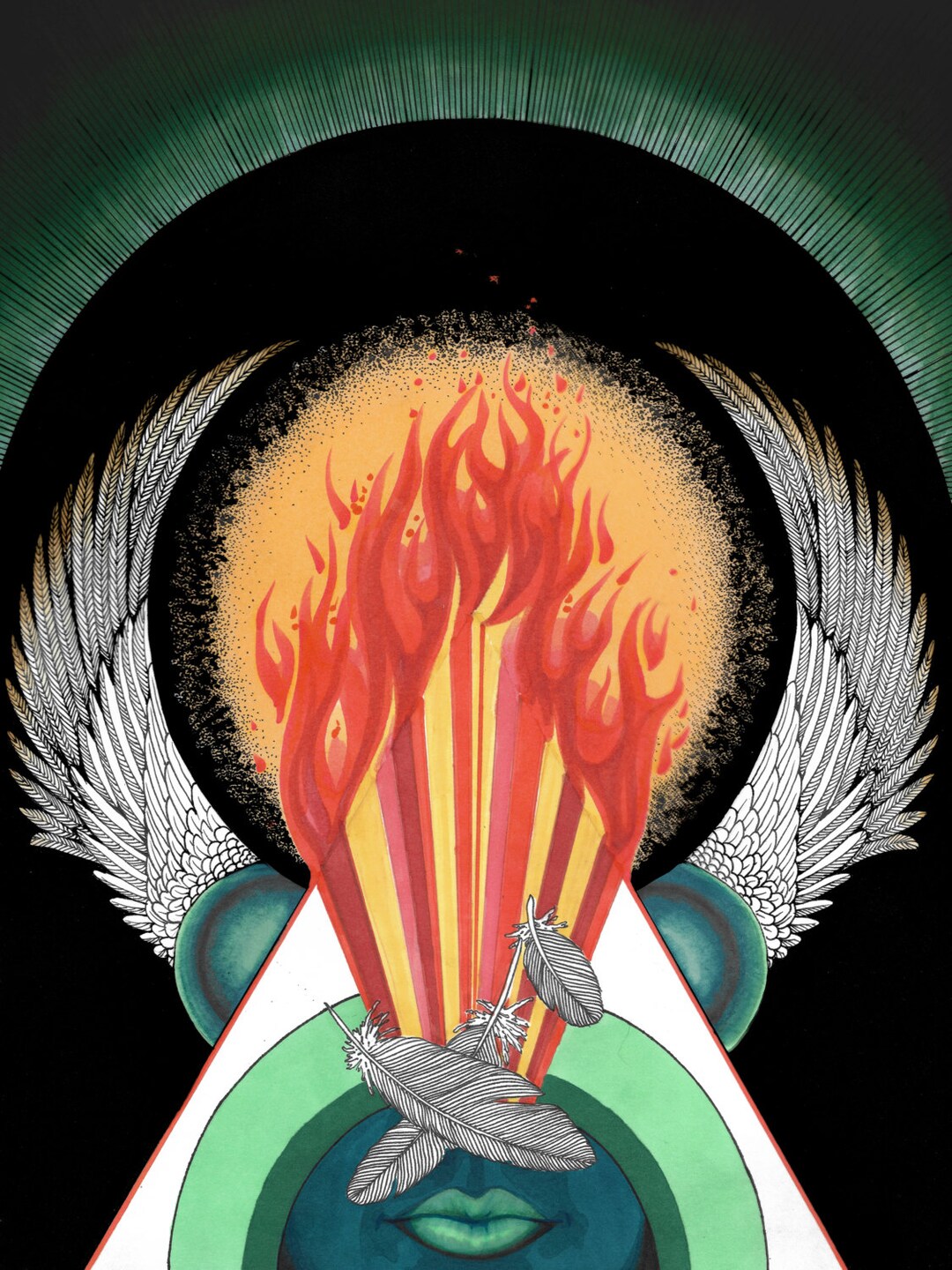Fire Art Print - Instant Download, Forces Flora + Fauna, Egyptian Print ...