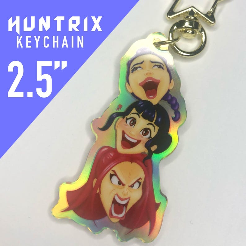 Kpop Demon Hunters KPDH HUNTRIX Golden Holographic Double Sided 2.5 ...