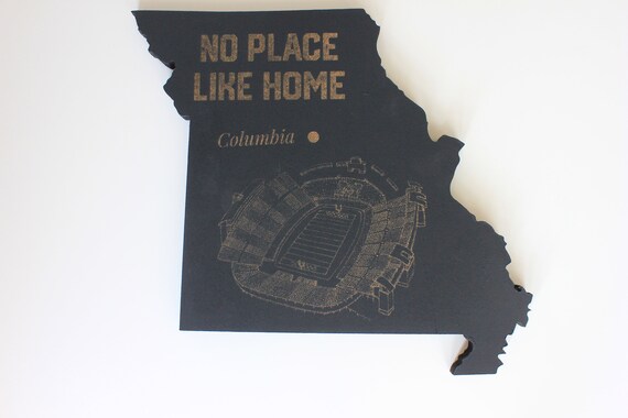 State of Missouri Wooden Cut Out Featuring Faurot Field Home | Etsy