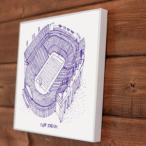 Tiger Stadium - Tigers - Stipple Art Print - Football Art - Tigers Art ...