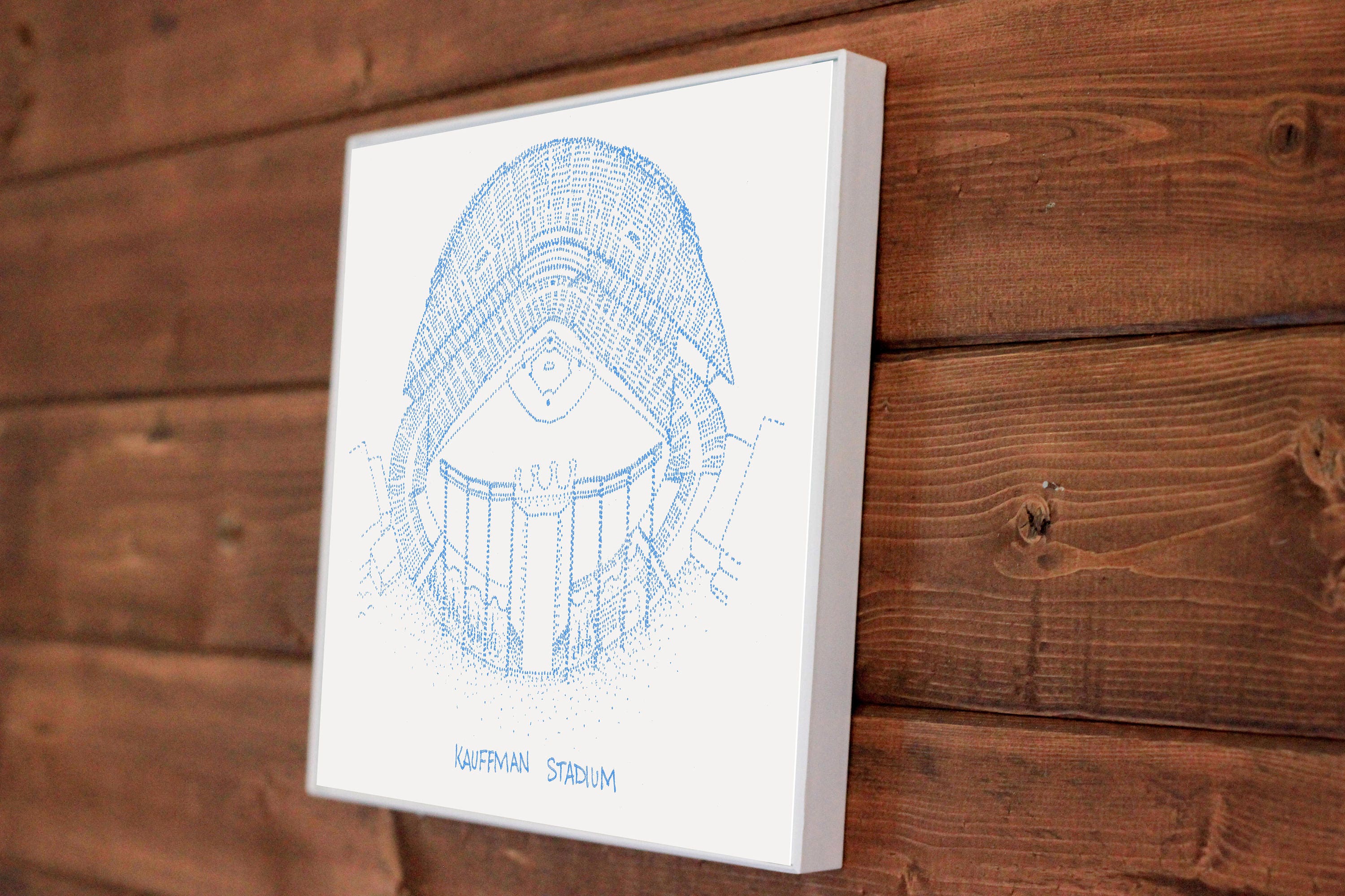 Kauffman Stadium - Kansas City Royals - Stipple Drawing - Baseball Art ...