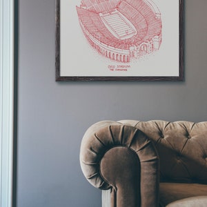 Ohio Stadium - Ohio State Buckeyes - Stipple Art Print - Stipple ...