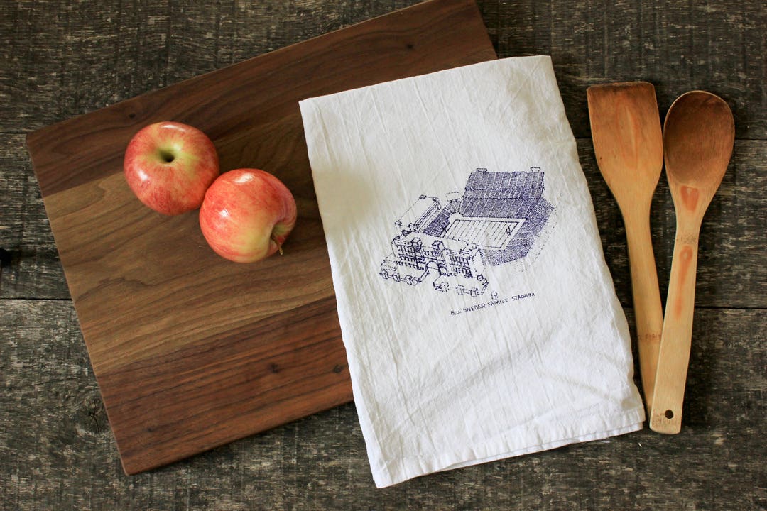 Football Stadium Manhattan Kansas Stipple Print Tea Towel Flour Sack - Etsy