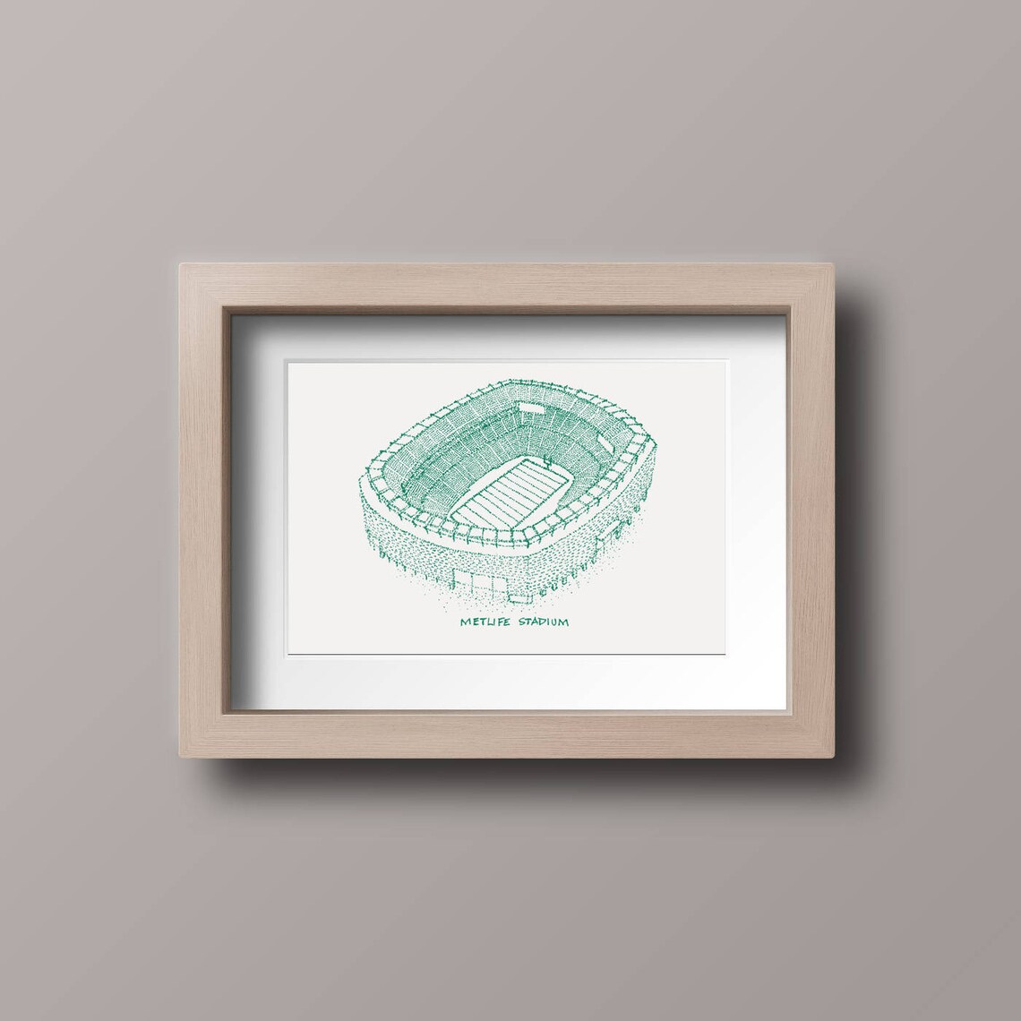 Metlife Stadium New York Jets Stipple Art Print Football - Etsy