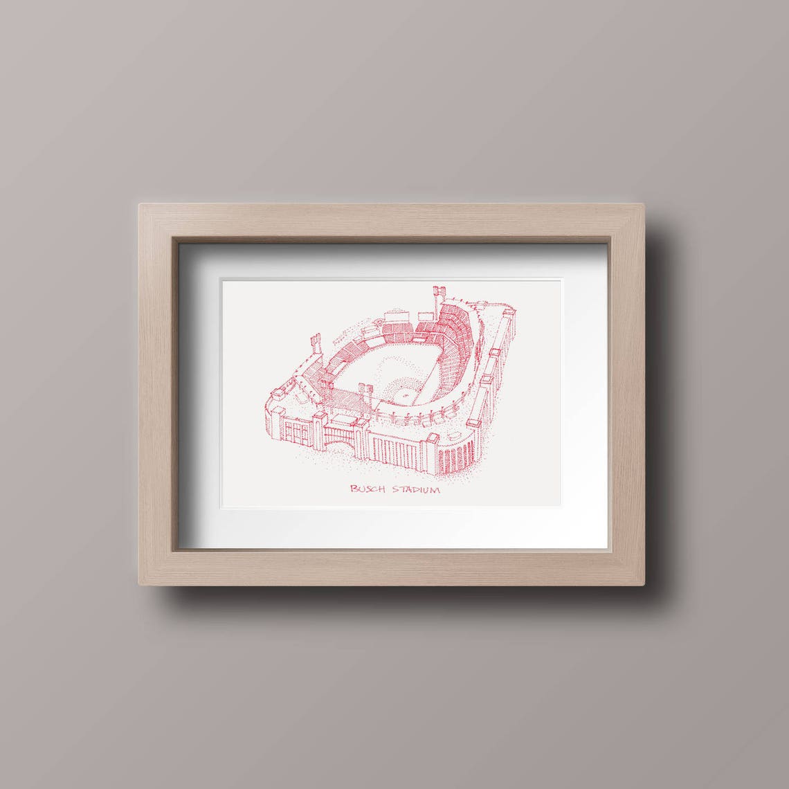 Busch Stadium St. Louis Cardinals Stipple Drawing | Etsy