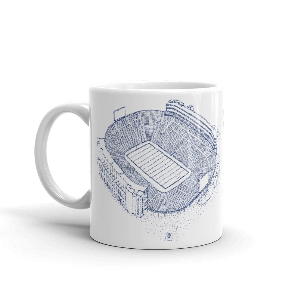 Michigan Stadium Michigan Wolverines Stipple Art Mug - Etsy