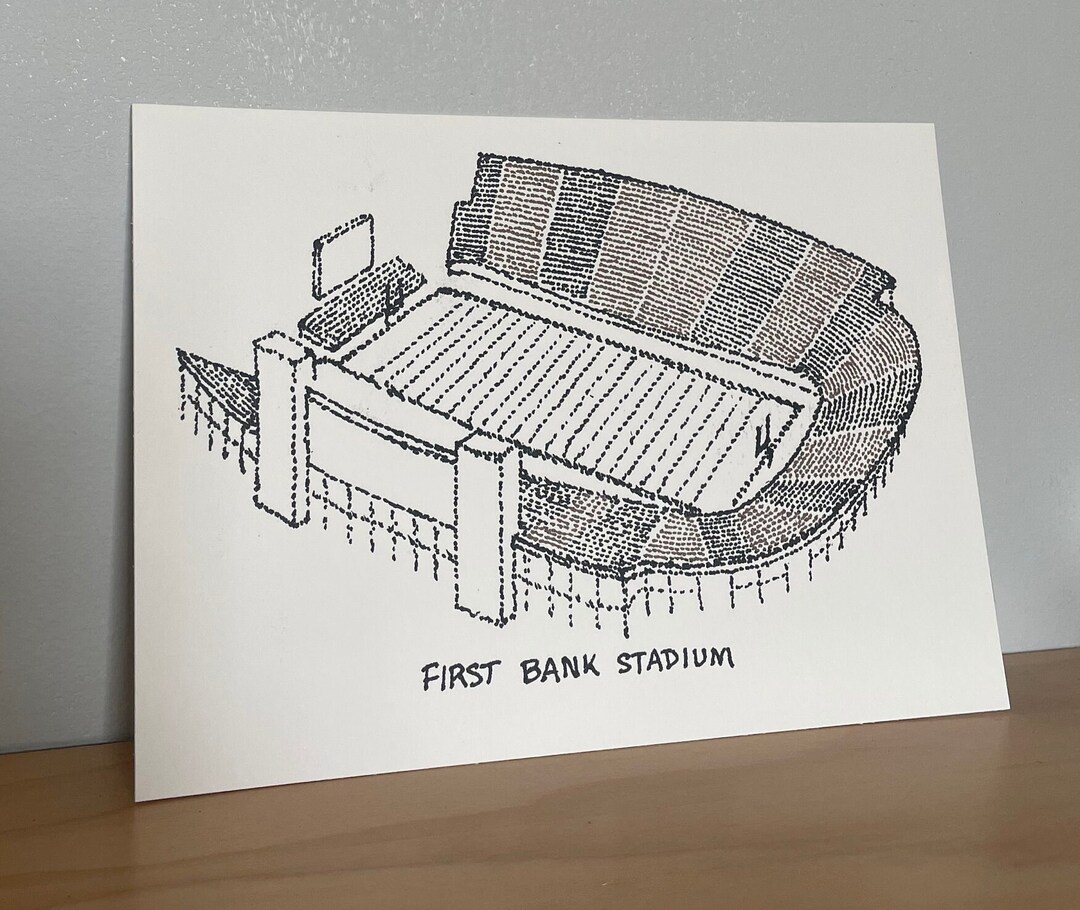 Firstbank Stadium - Vanderbilt - Stipple Drawing - Gallery Wall - Wall ...