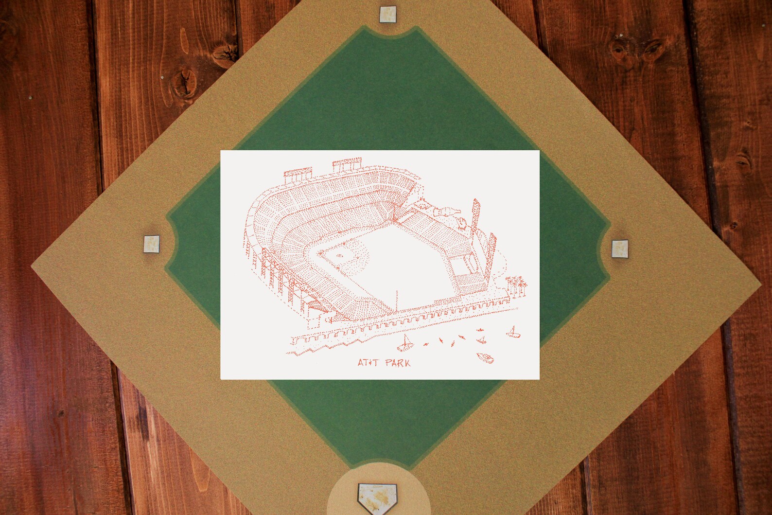 Oracle Park - San Francisco - Stipple Art Print - Baseball Art - San ...