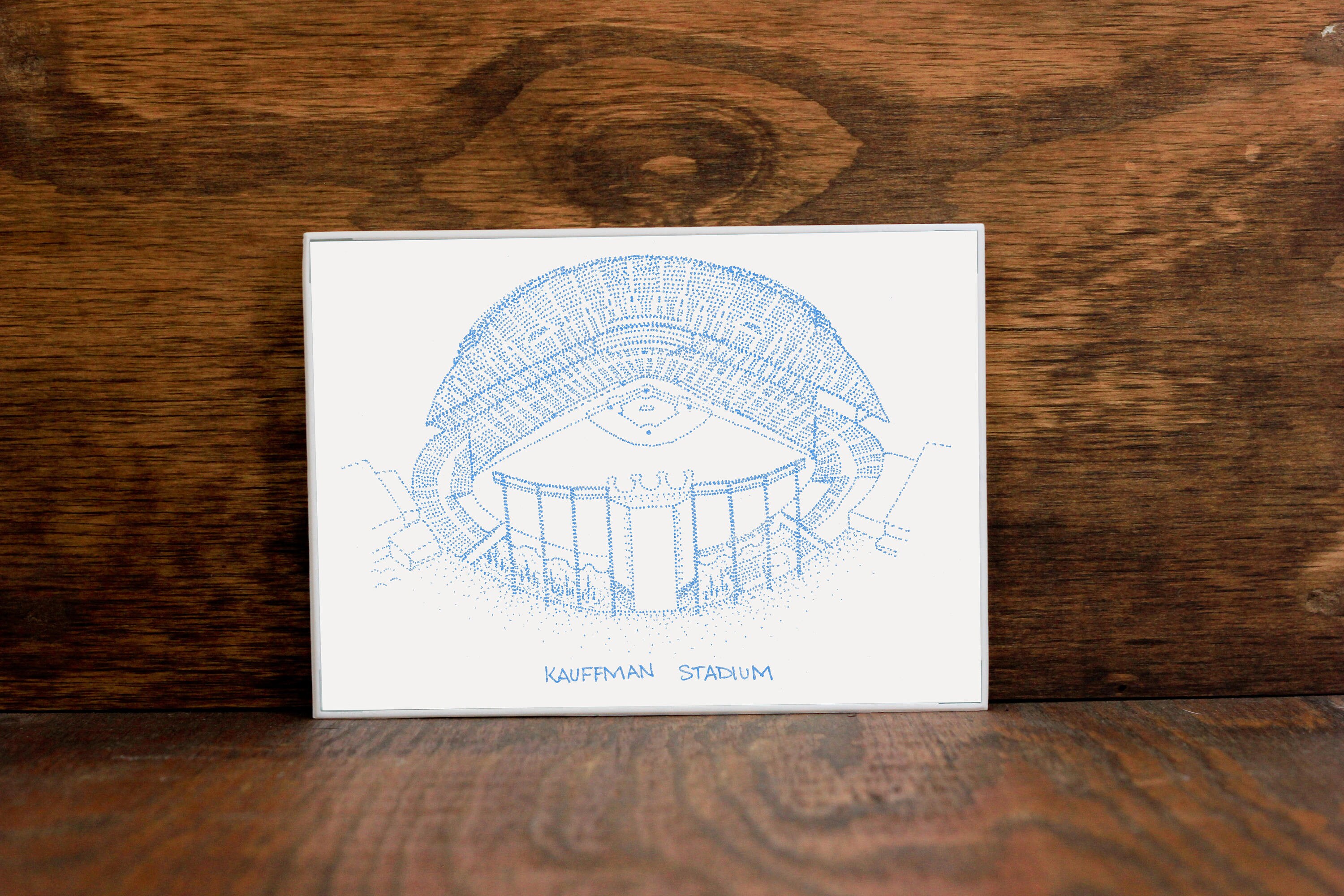 Kauffman Stadium - Kansas City Royals - Stipple Drawing - Baseball Art ...