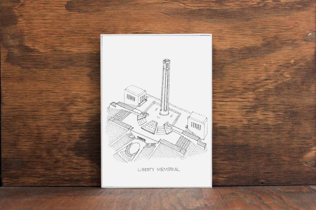 Liberty Memorial - World War 1 Memorial - Kansas City - Stipple Drawing ...