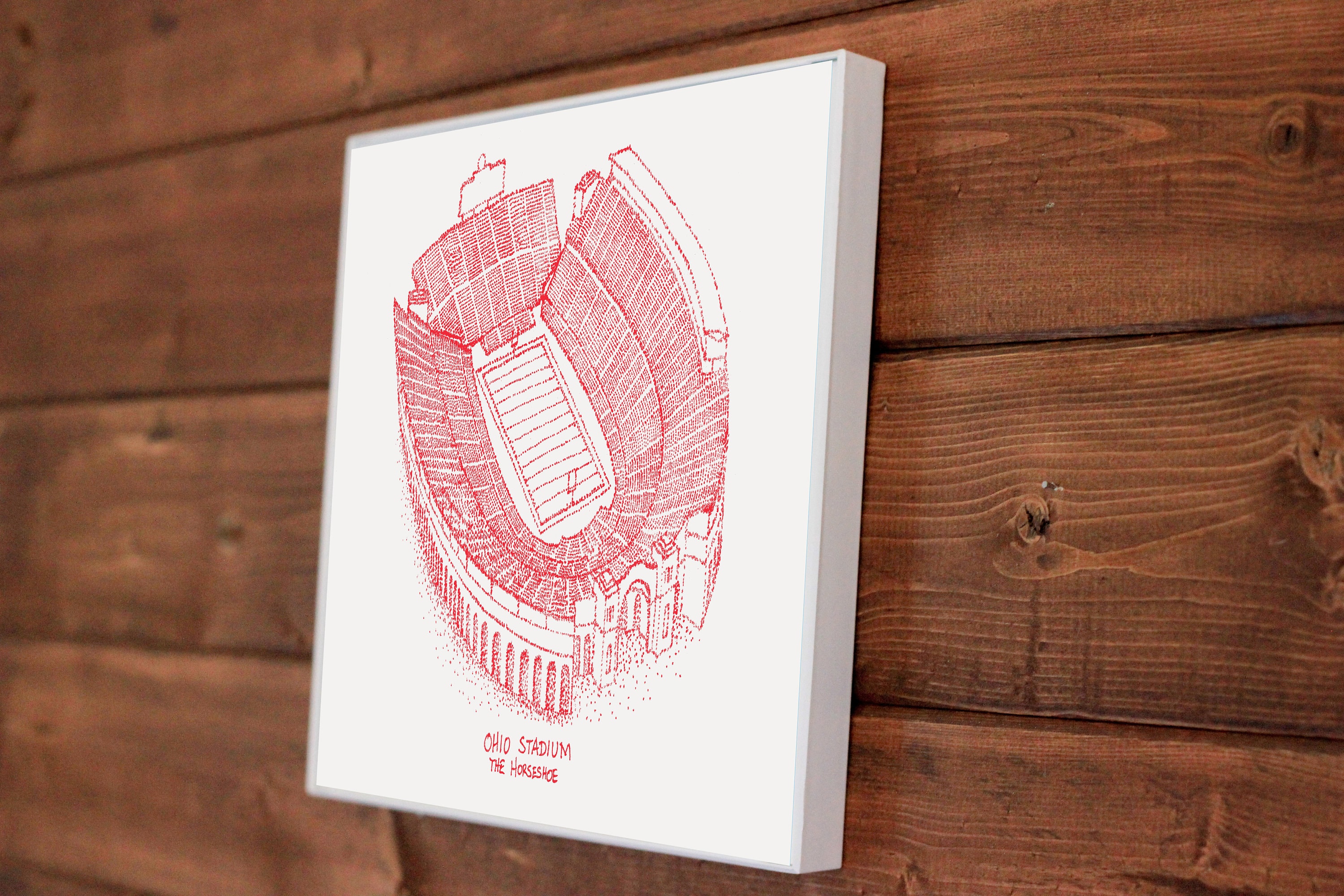 Ohio Stadium - Ohio State Buckeyes - Stipple Art Print - Stipple ...