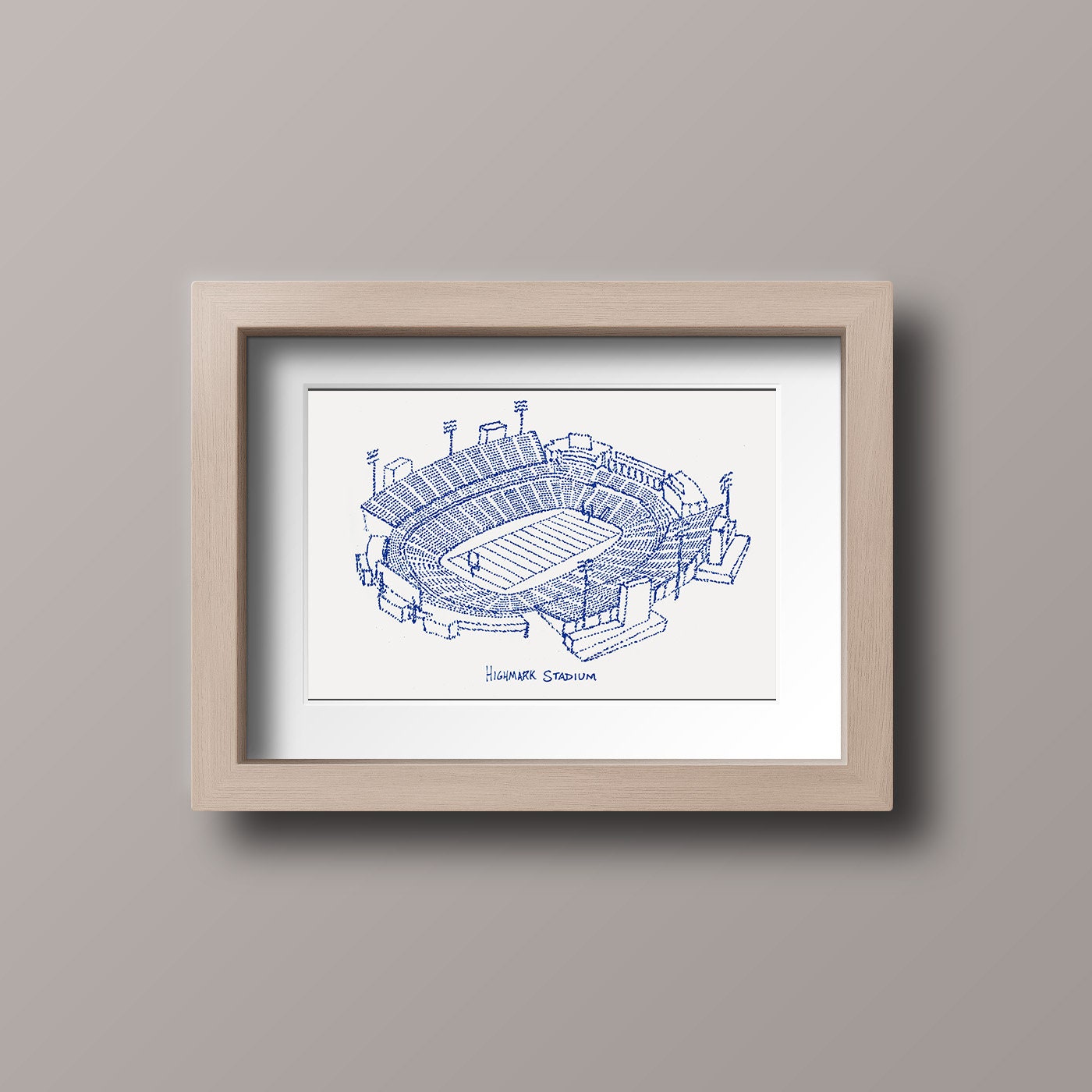 Highmark Stadium - Buffalo Bills - Stipple Art Print - Stipple Drawing ...