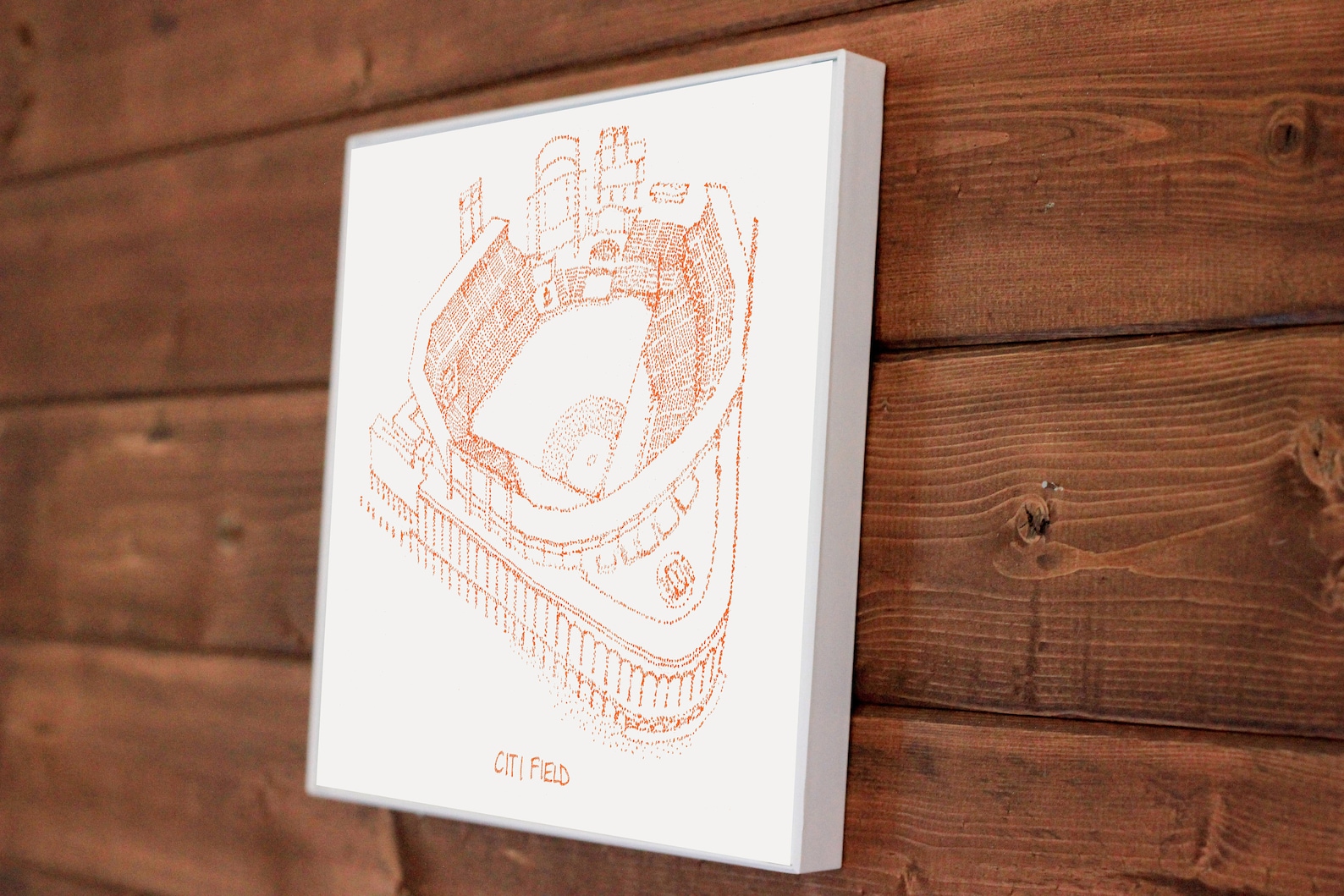 Citi Field - New York Mets - Stipple Art Print - Stipple Drawing ...