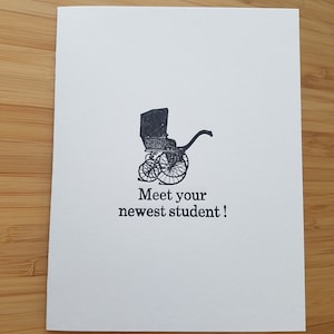 Baby Card for Teachers - Meet Your Newest Student! - Letterpress New ...