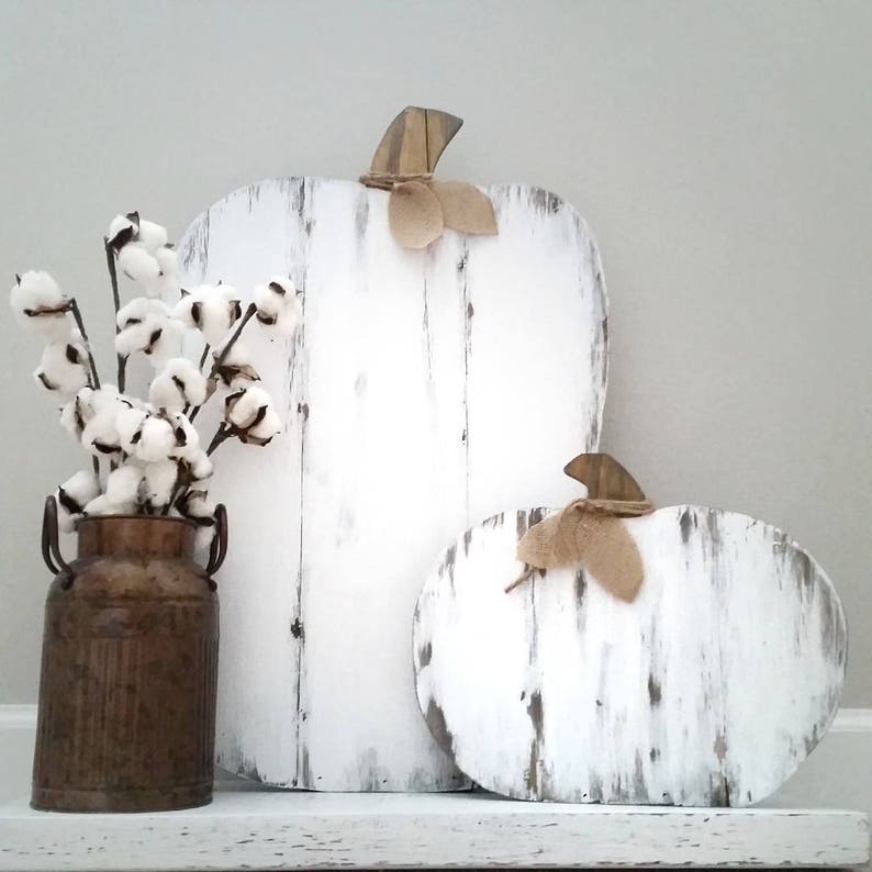 Large Wood Pumpkin Rustic Pumpkins Farmhouse Fall Decor Etsy