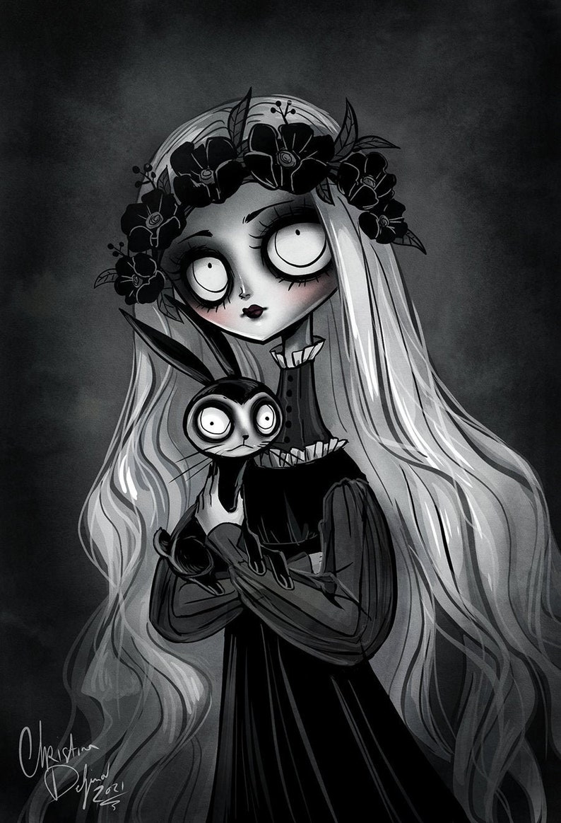 Black Rabbit Art Print - Etsy