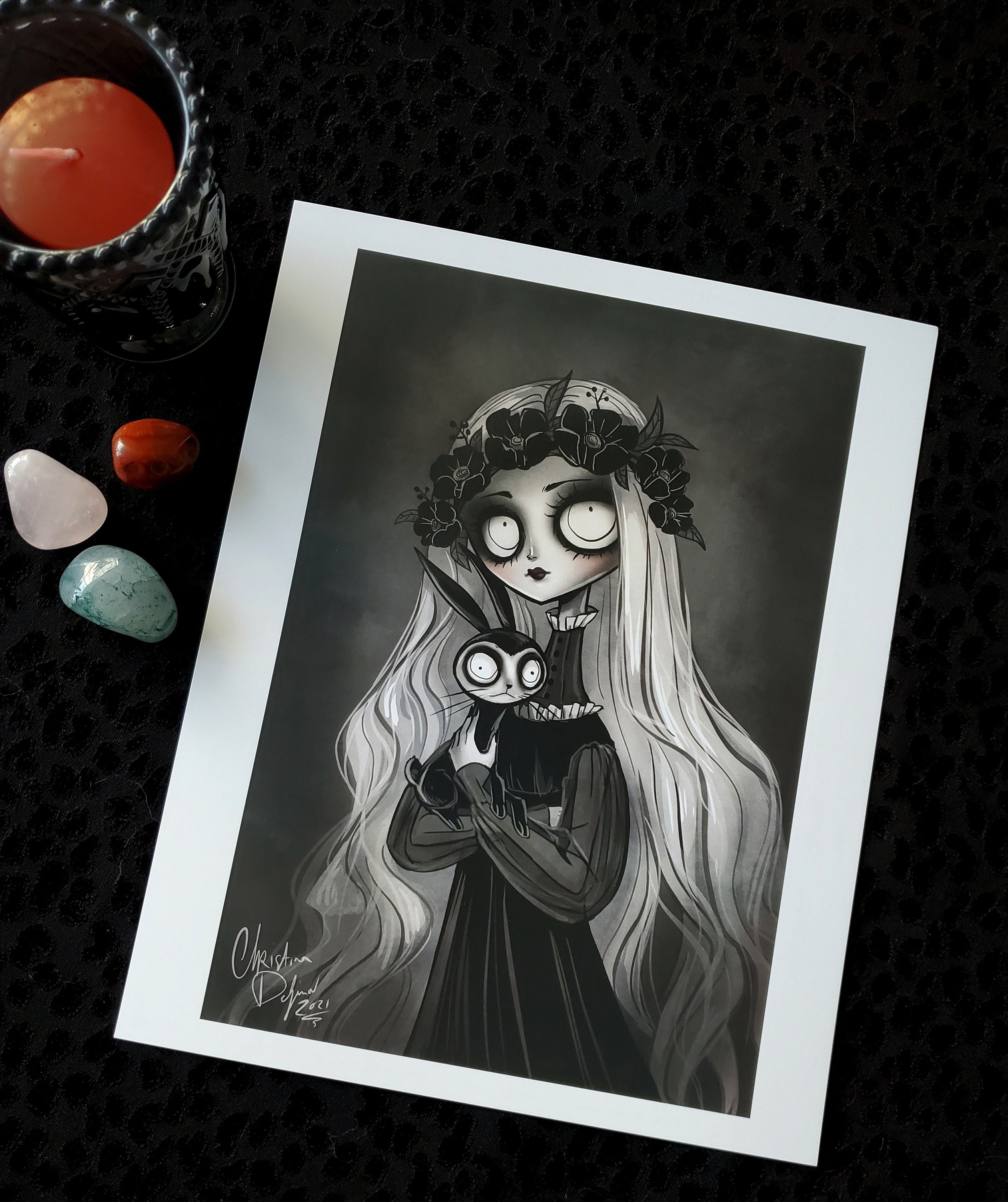 Black Rabbit Art Print - Etsy