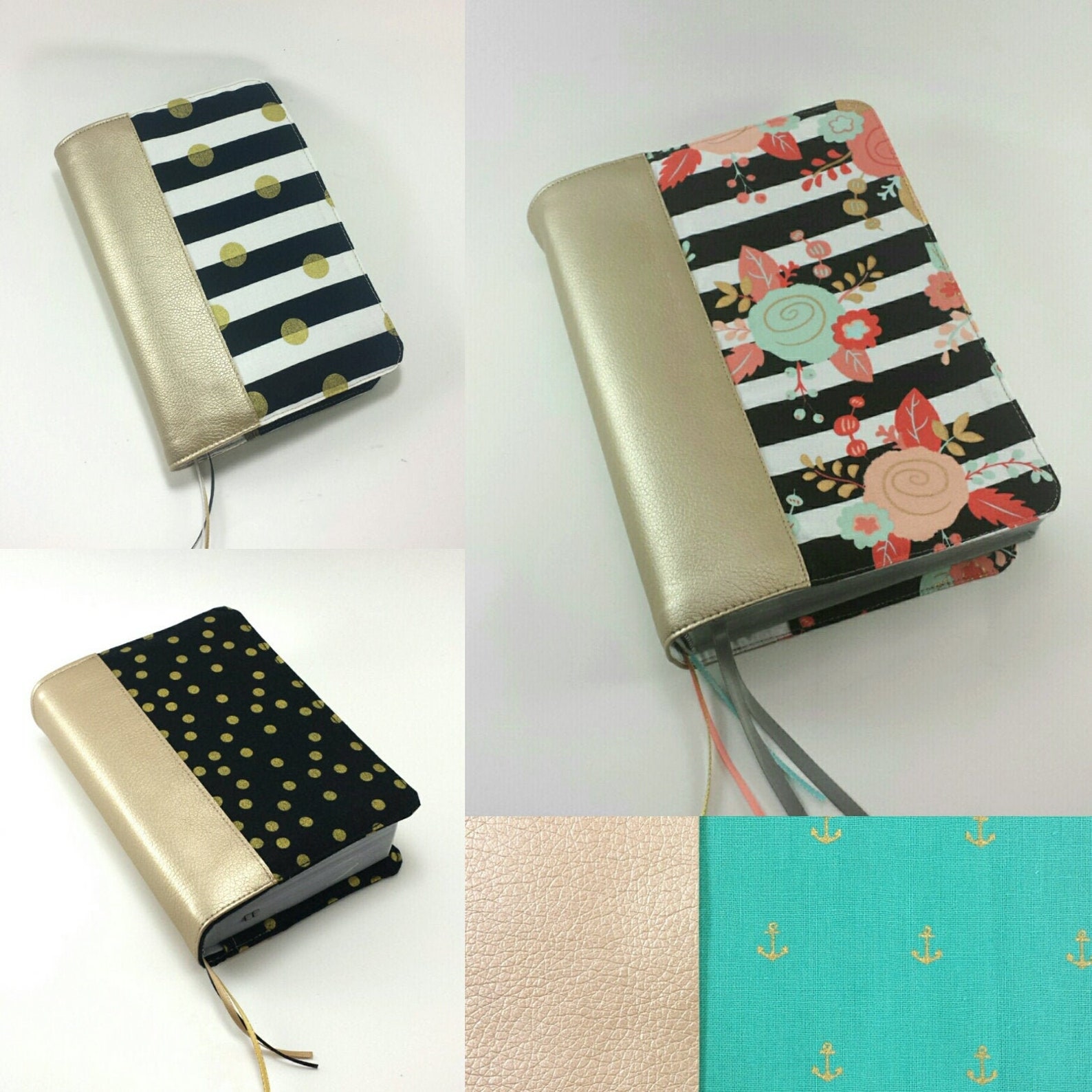 Bible Cover Custom Made Book Binder Journal Cover Gold - Etsy