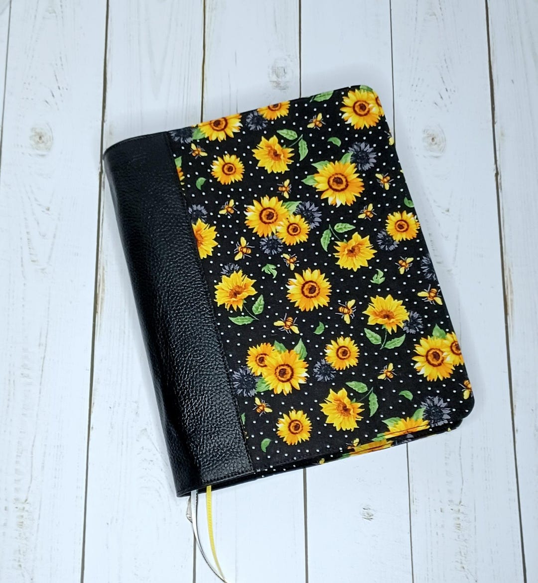 Custom Bible Cover, Handmade Book Cover, Journal Planner Cover, Yellow ...