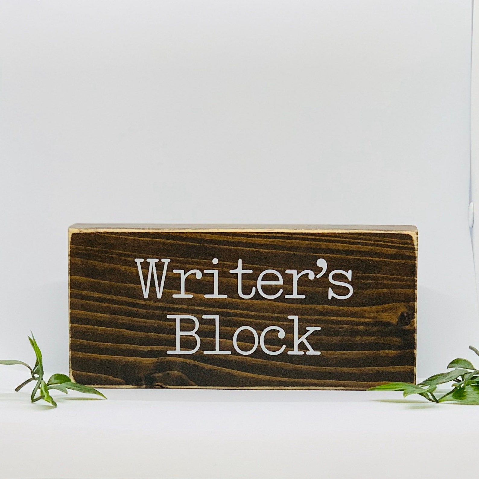 Writers Block. A Small Wood Freestanding Sign. This Primitive | Etsy