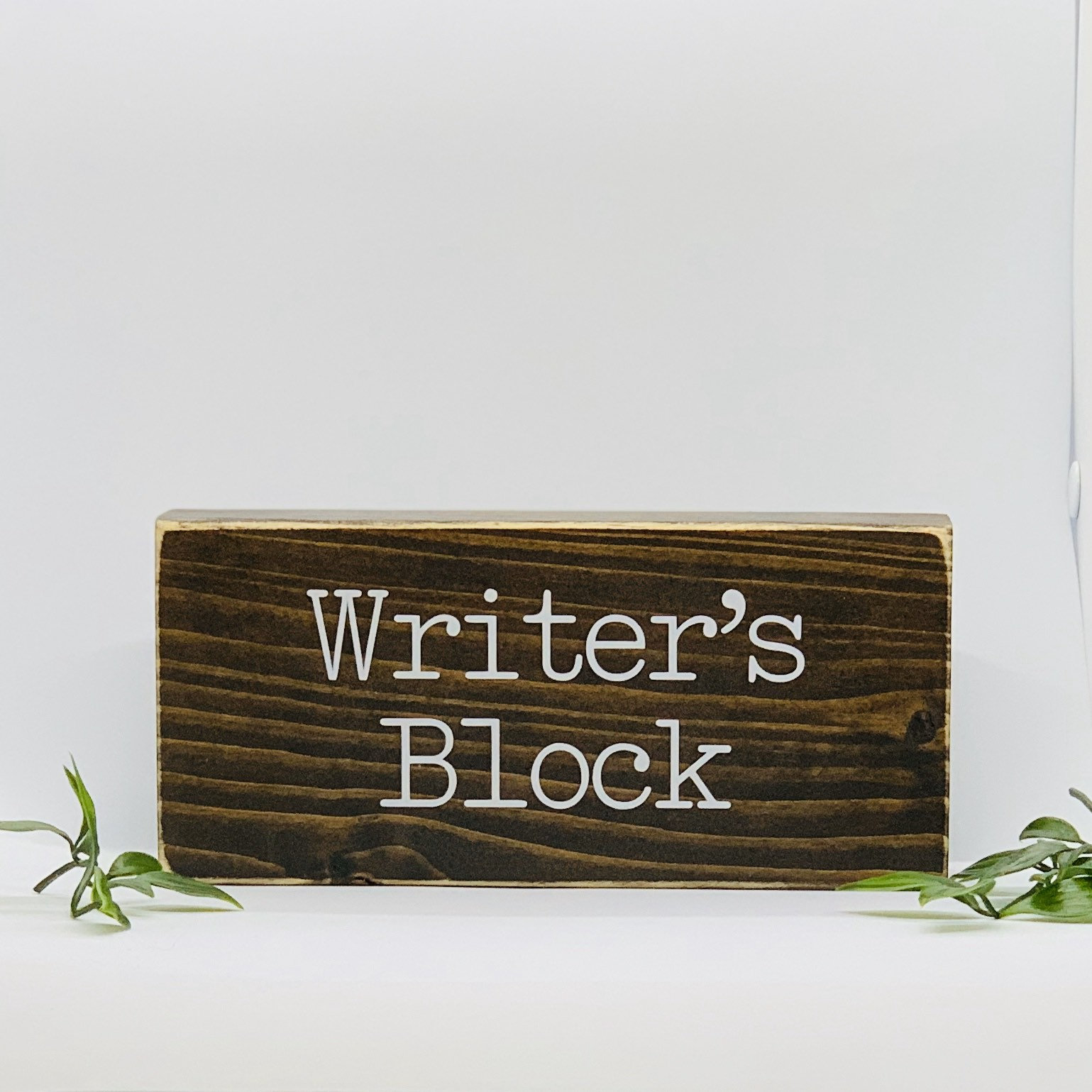 Writers Block. A Small Wood Freestanding Sign. This Primitive | Etsy