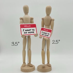 Hello, I Want to Go Home Name Tag Vinyl Sticker With Quote - Etsy