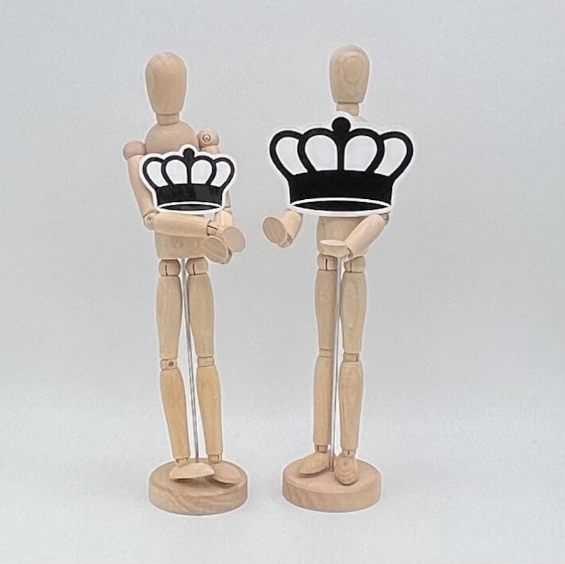 Vinyl Crown Sticker Black and White Decal Comes in 2 Sizes - Etsy