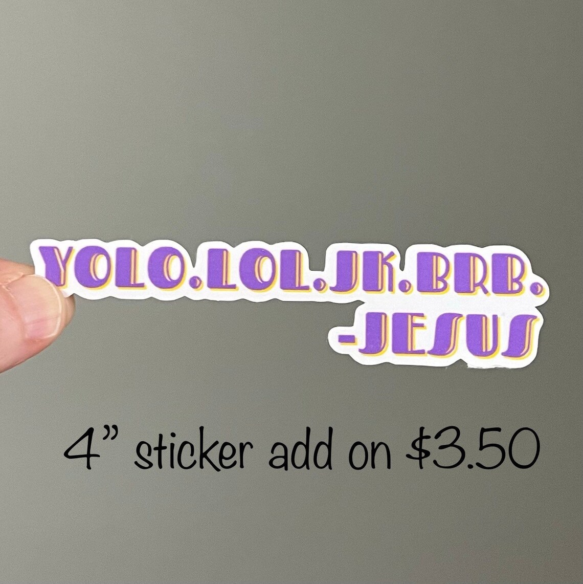 YOLO. Lol. JK. Brb/jesus Resurrection Reference/small Rustic - Etsy