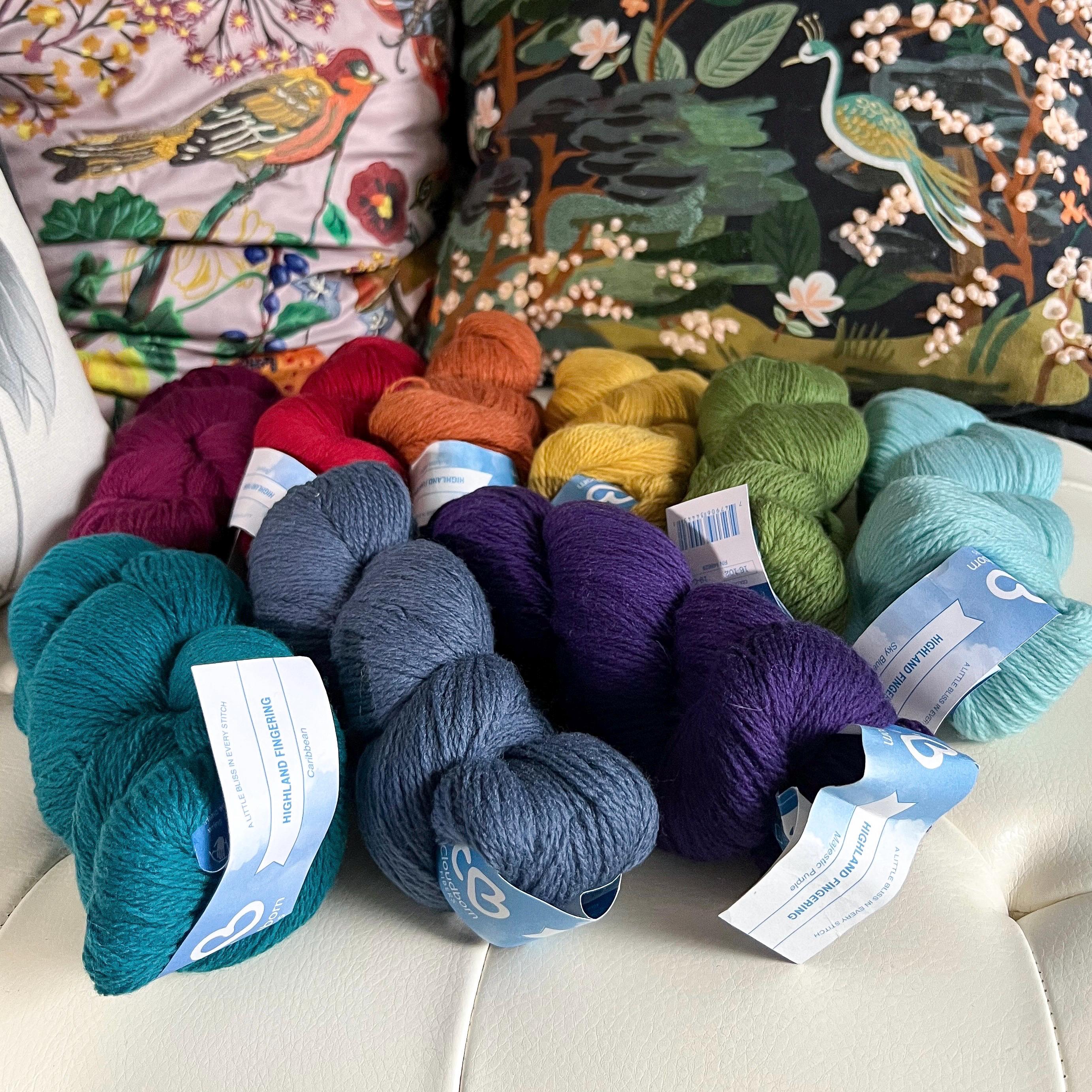 Destash Sale! Cloudborn Fibers Highland Fingering Yarn (various Rainbow Colours) - Etsy