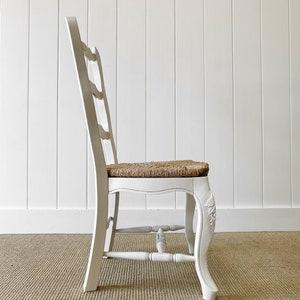 A Set of 4 Painted French Oak Ladder Back Chairs - Etsy