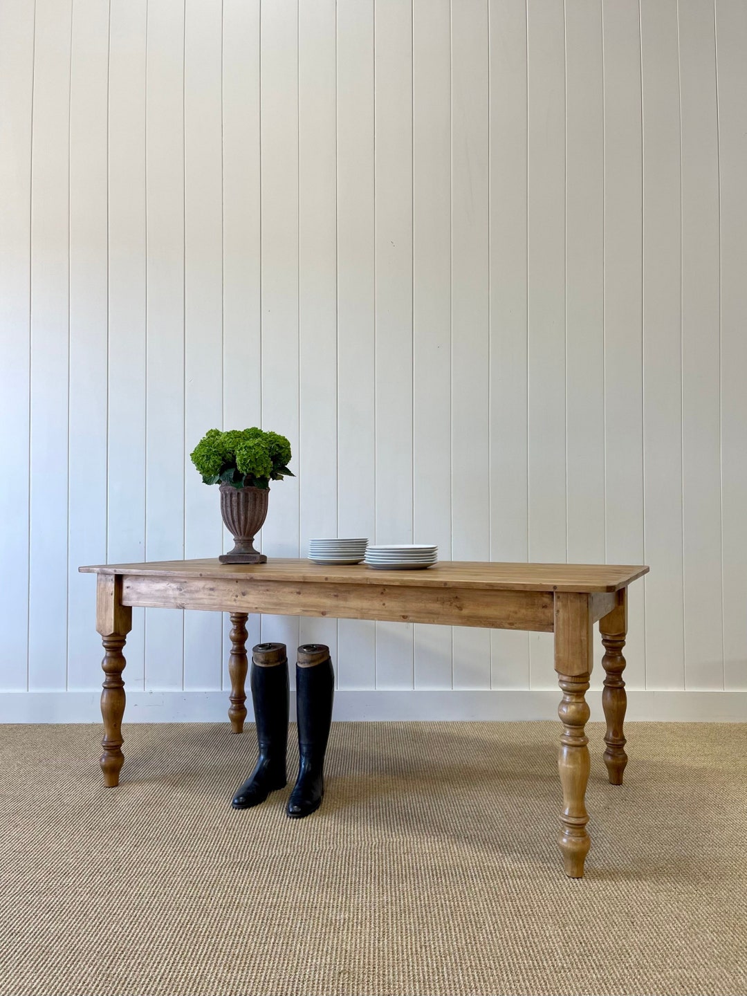 The Parson's Table English Country Pine Waxed Harvest Tables in 6ft ...