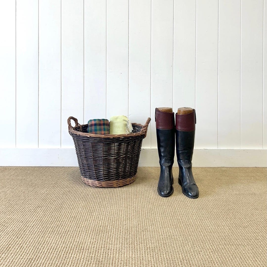 An Antique English Willow Log Basket - Etsy