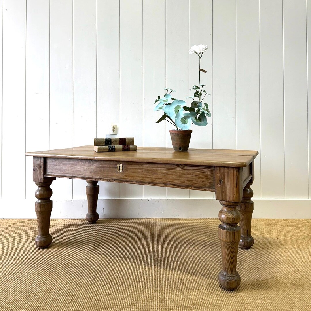 An Antique English Country Pine Coffee Table - Etsy