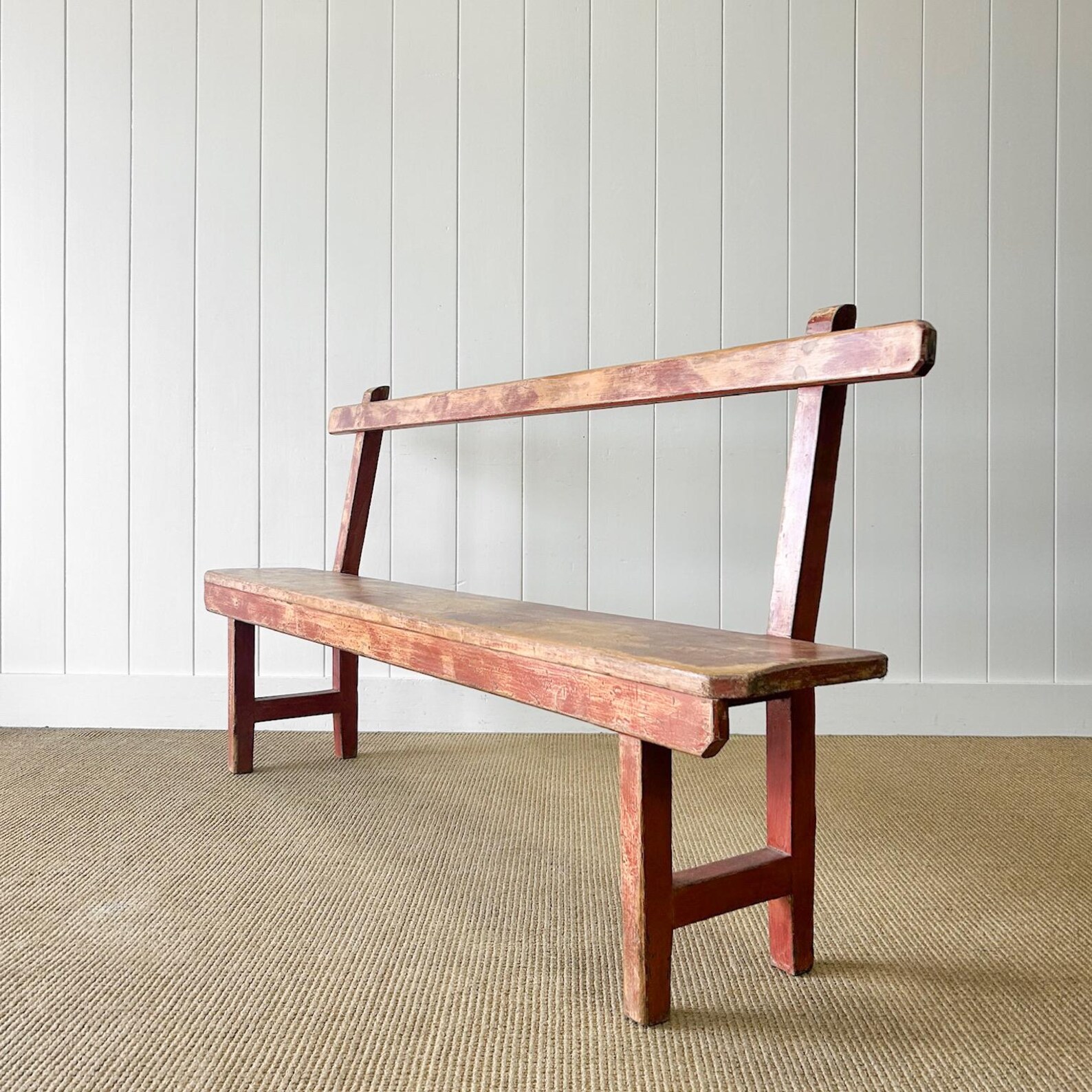 A Good and Rustic Bench With Back - Etsy