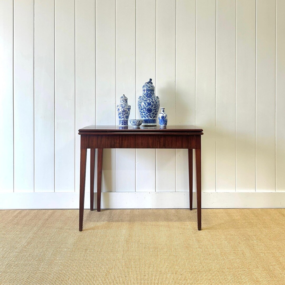 Antique English Country Mahogany Console Table C1890 - Etsy