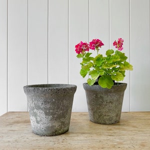 A Pair of English Composite Garden Pots With Perfect Patina! - Etsy
