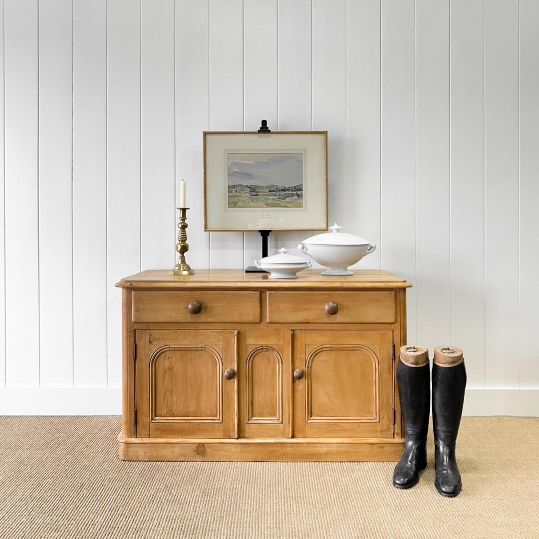 An Antique English Pine Sideboard C1890 - Etsy