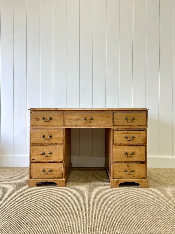 English Pedestal Desk