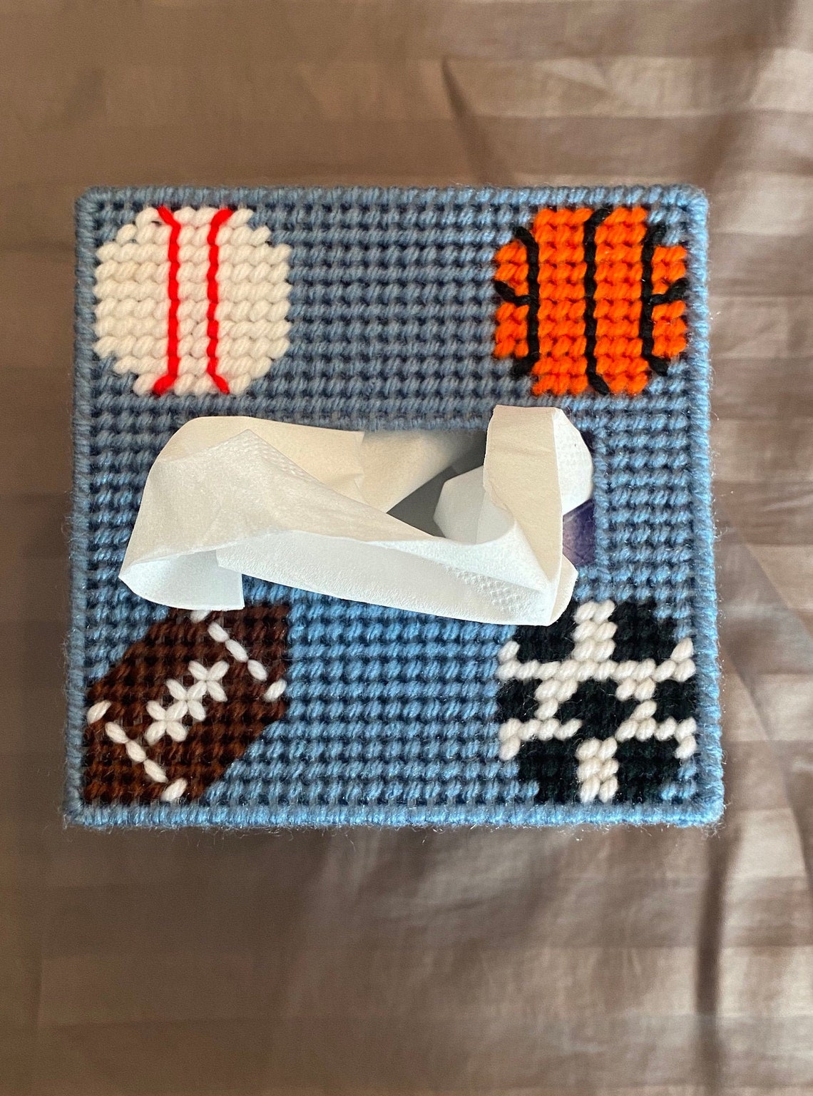Handmade Sports Tissue Box Cover | Kids Room Decor/sports Lovers - Etsy