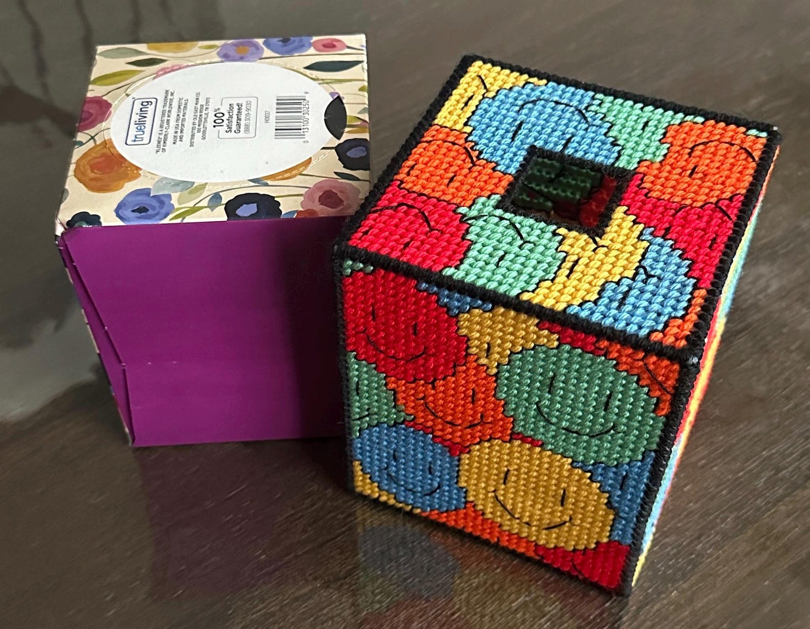 Happy Faces Tissue Cover Box - Etsy