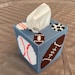 Handmade Sports Tissue Box Cover | Kids Room Decor/sports Lovers - Etsy