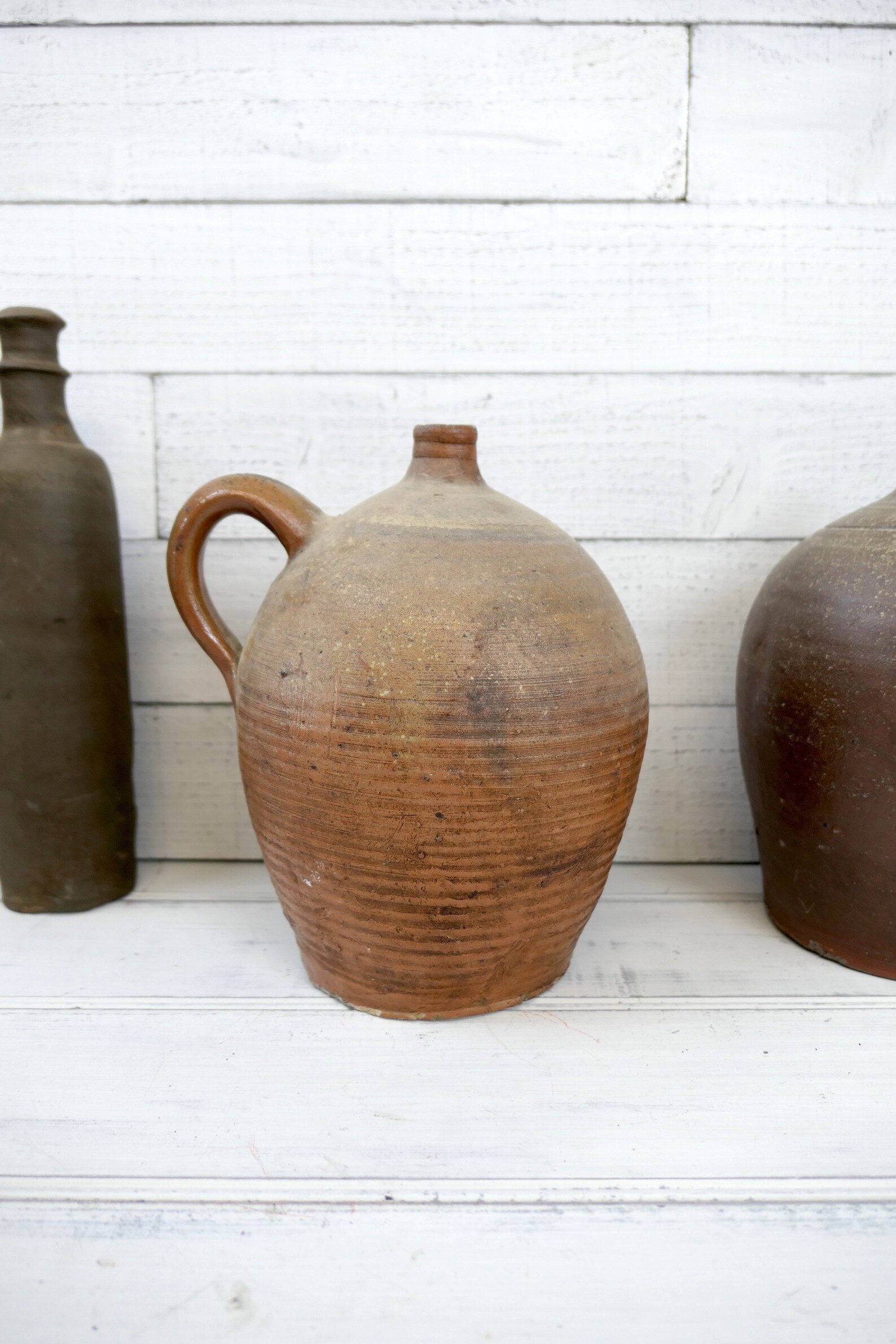Antique French Stoneware Oil Pot With Handle Primitive - Etsy UK