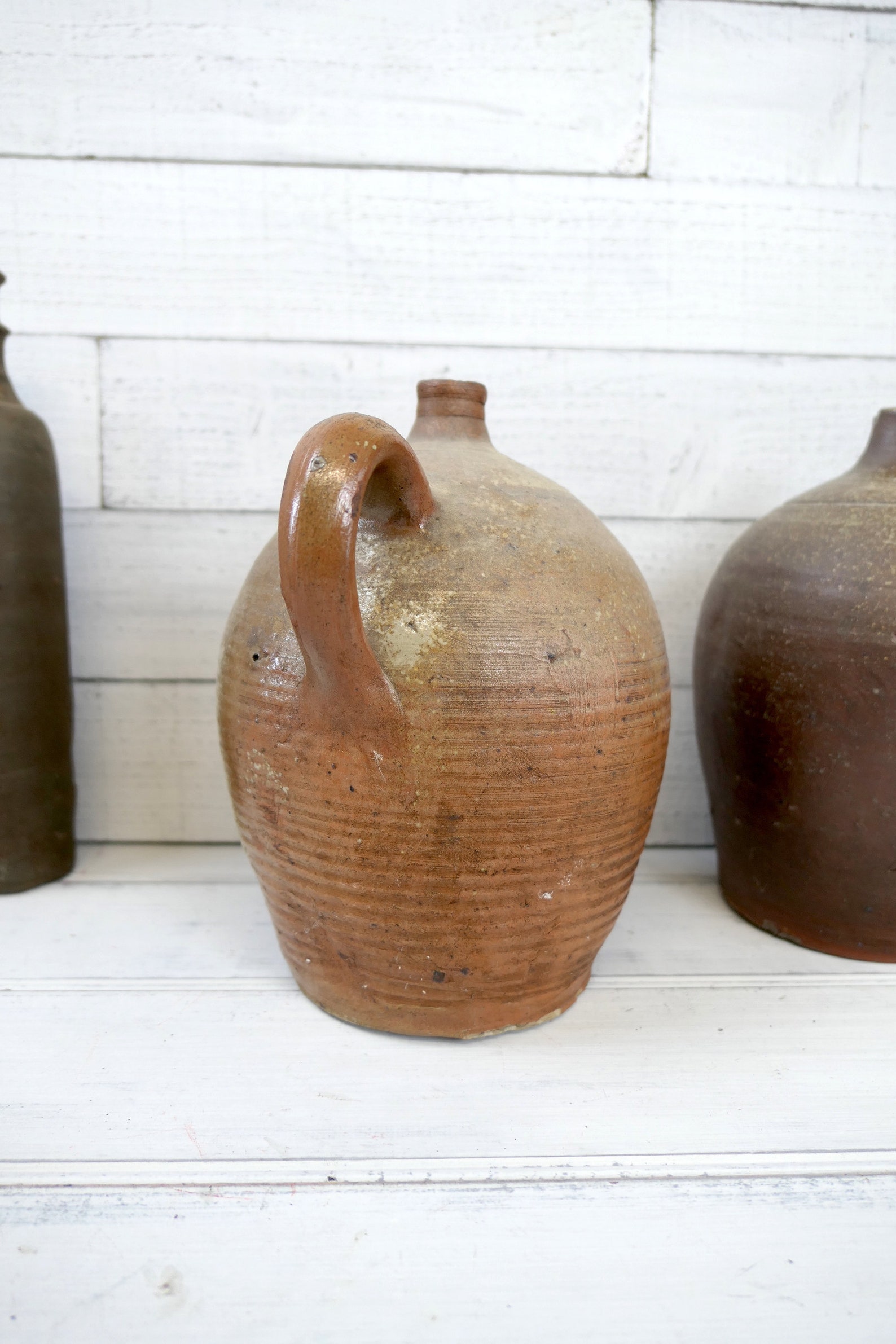 Antique French Stoneware Oil Pot With Handle Primitive - Etsy UK